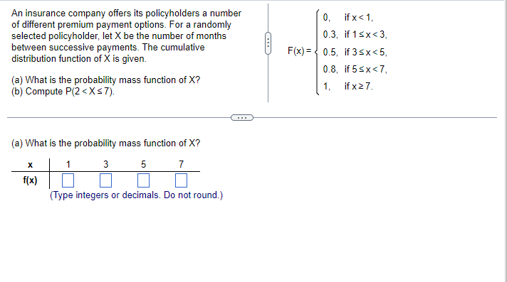 Solved An insurance company offers its policyholders a | Chegg.com