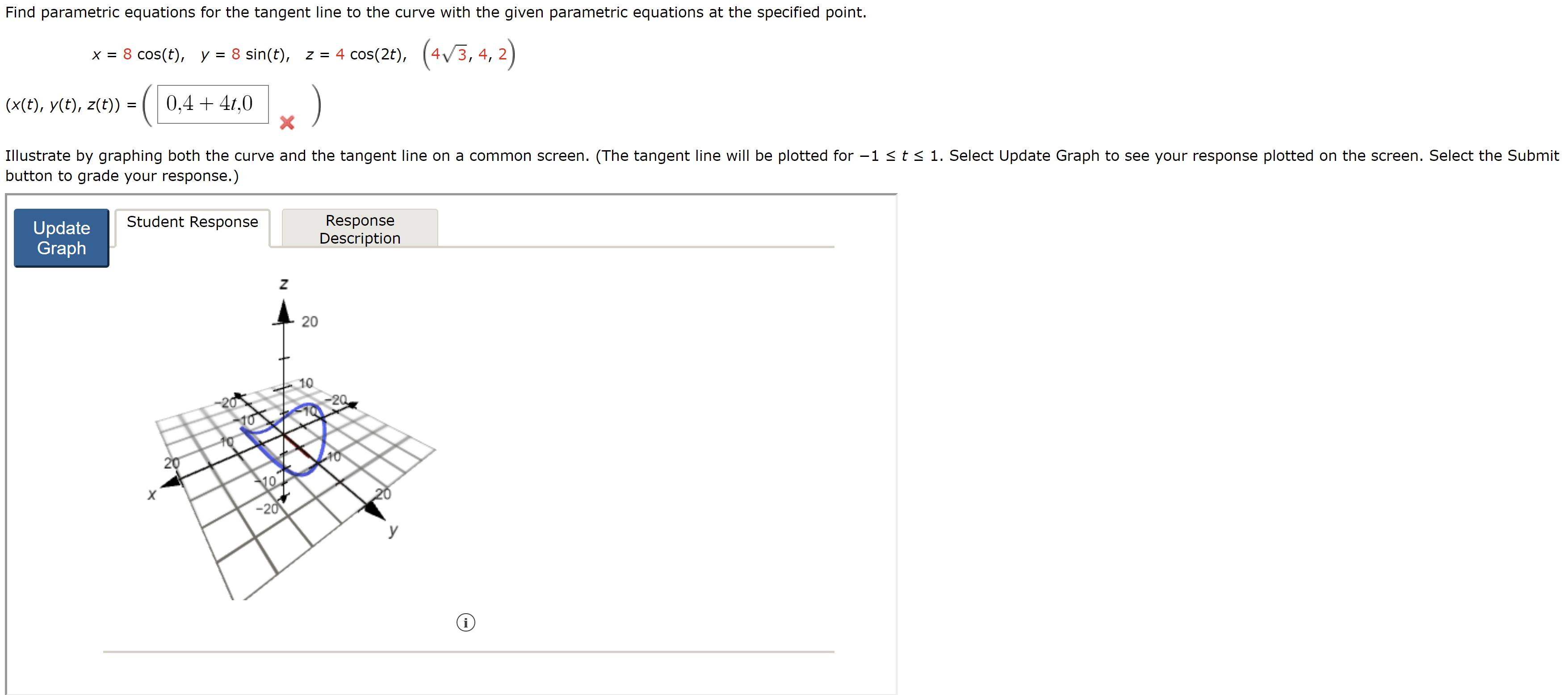 Solved Find Parametric Equations For The Tangent Line To The