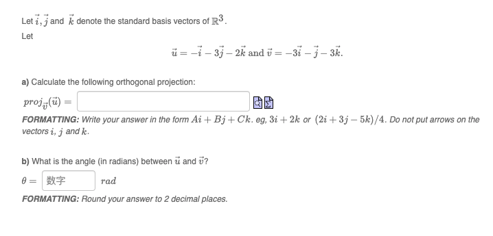 Solved Let i, j and denote the standard basis vectors of R3. | Chegg.com