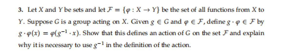 Solved Let x ﻿and Y ﻿be sets and let F={φ:x→Y} ﻿be the set | Chegg.com