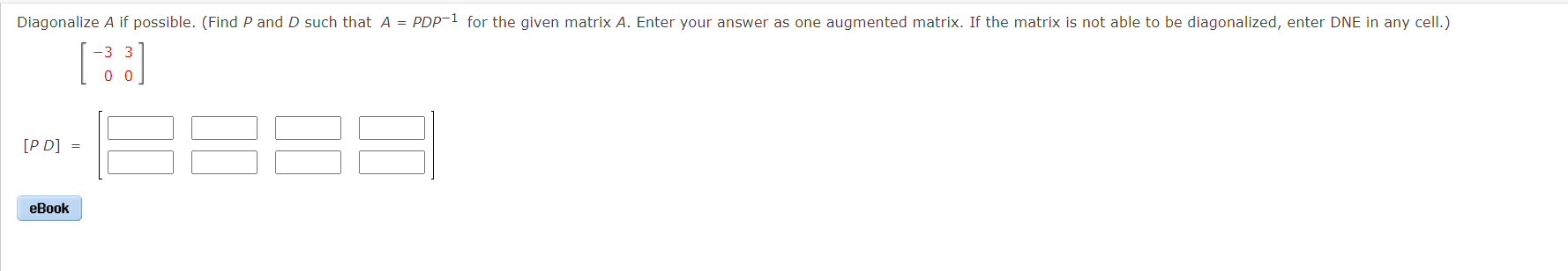 Solved [−3030] [PD]=[1 | Chegg.com