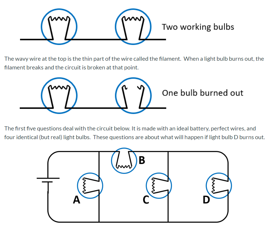 Solved Two working bulbs The wavy wire at the top is the | Chegg.com