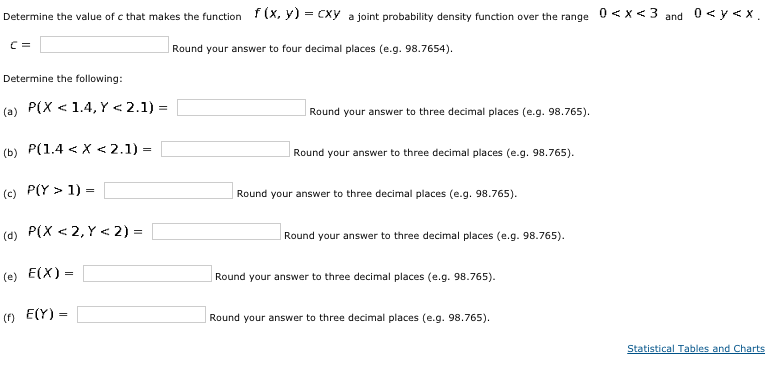 Solved Determine the value of c that makes the function f | Chegg.com