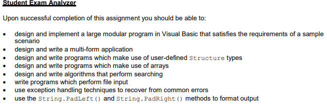 Student Exam Analyzer Upon successful completion of | Chegg.com