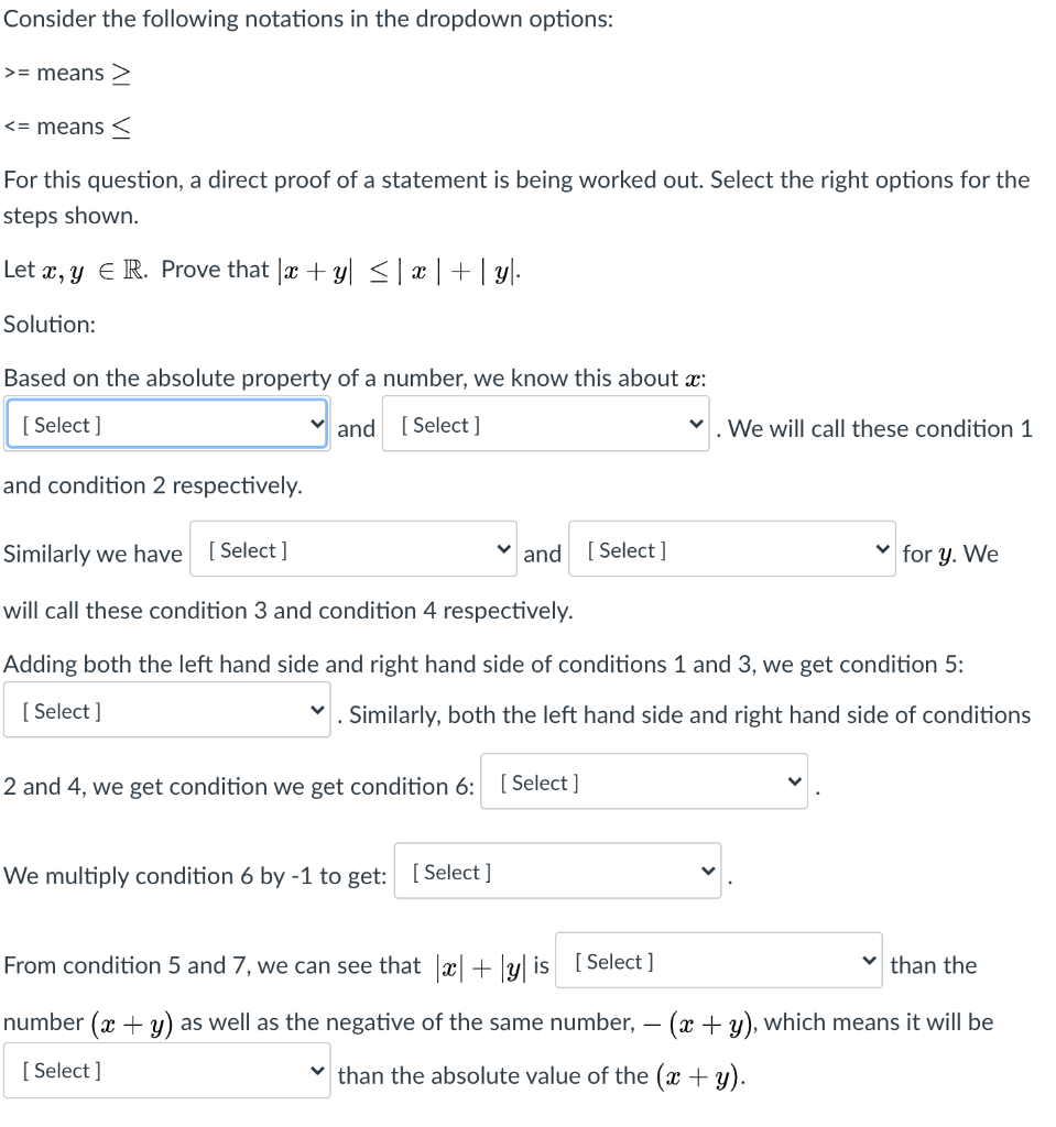 Solved Consider the following notations in the dropdown | Chegg.com