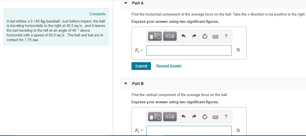 Solved Part A Constants Find the horizontal component of the | Chegg.com