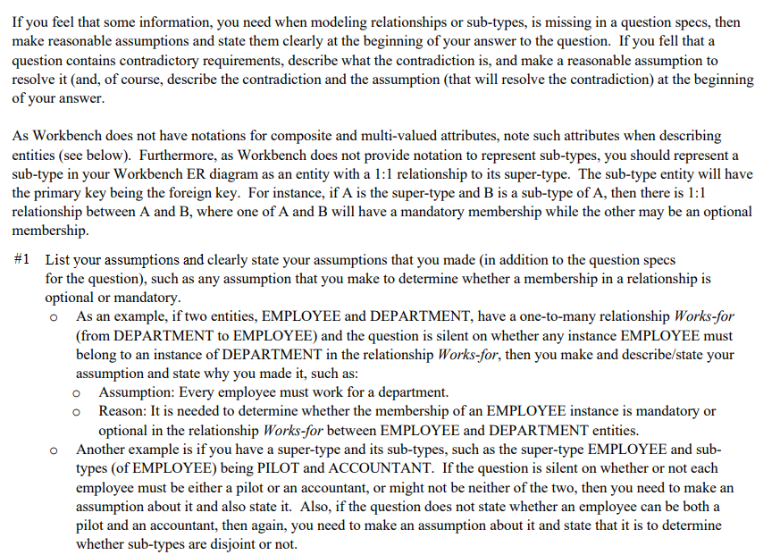 Create an EER diagram using MySQL Workbench (Crow's | Chegg.com