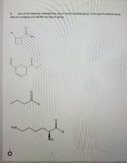 Solved Each of the following molecules has one or more | Chegg.com