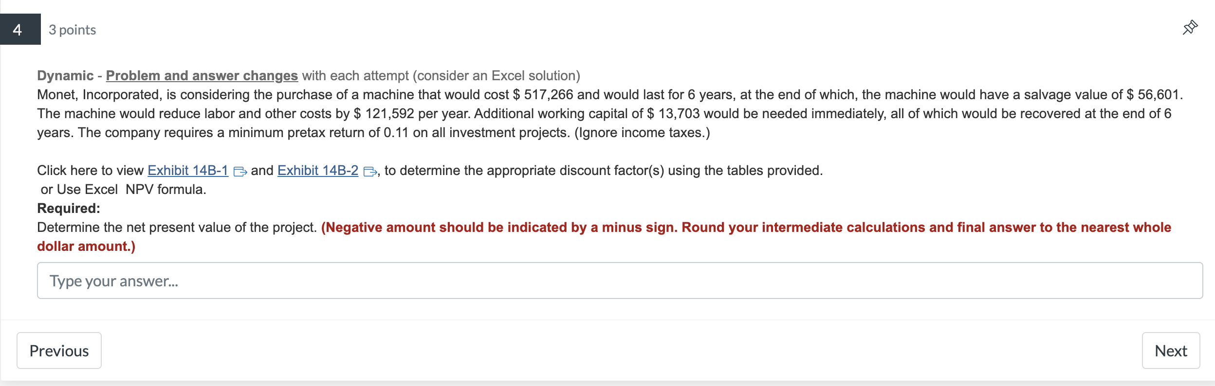 Solved Dynamic - Problem and answer changes with each | Chegg.com