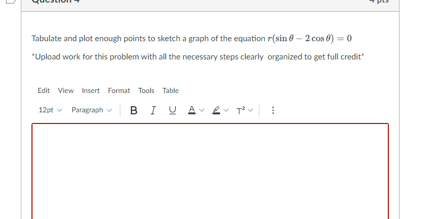 Solved Tabulate and plot enough points to sketch a graph of | Chegg.com