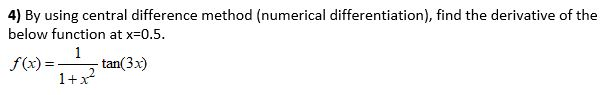 4) By using central difference method (numerical | Chegg.com