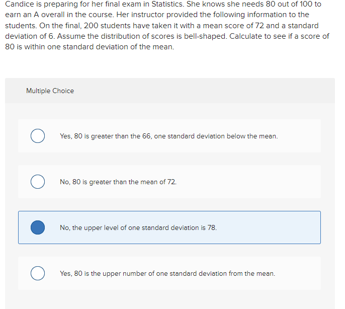 Solved Candice is preparing for her final exam in | Chegg.com