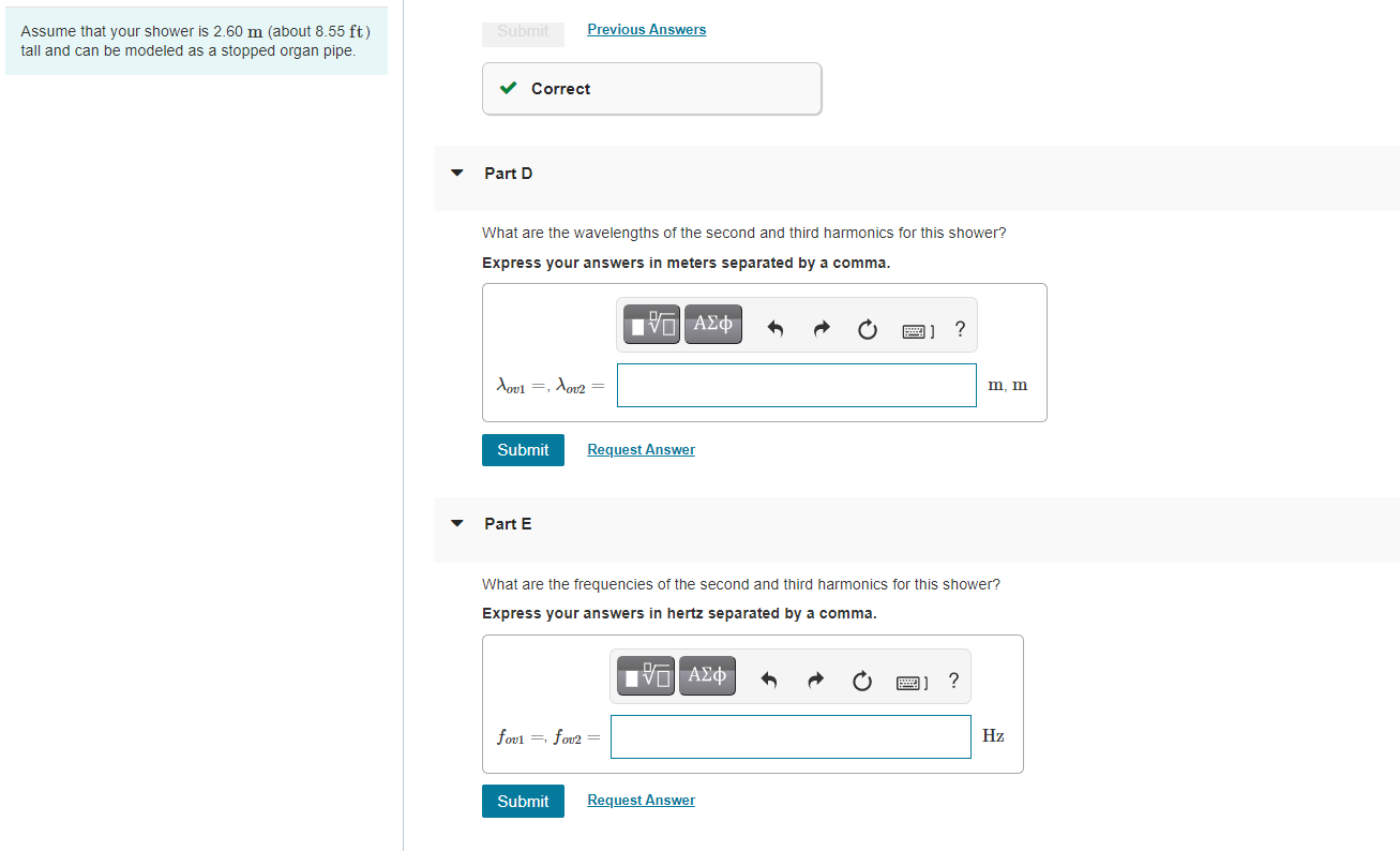 Solved Submit Previous Answers Assume that your shower is | Chegg.com
