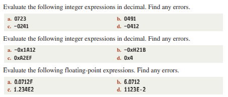 Solved Evaluate the following integer expressions in | Chegg.com