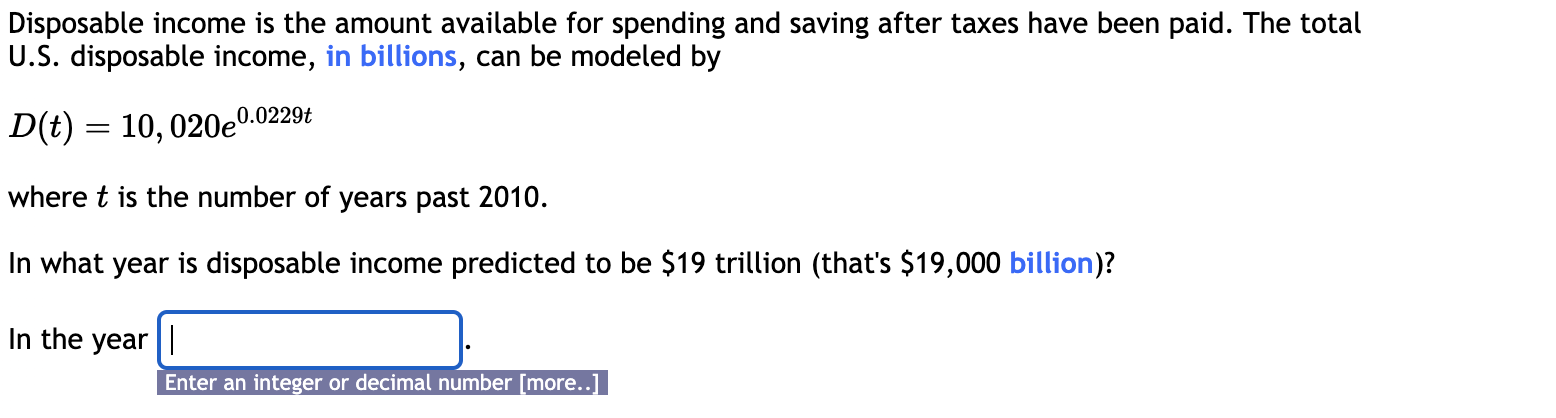 Solved Disposable income is the amount available for | Chegg.com