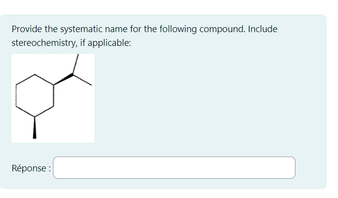 Solved Provide the systematic name for the following | Chegg.com