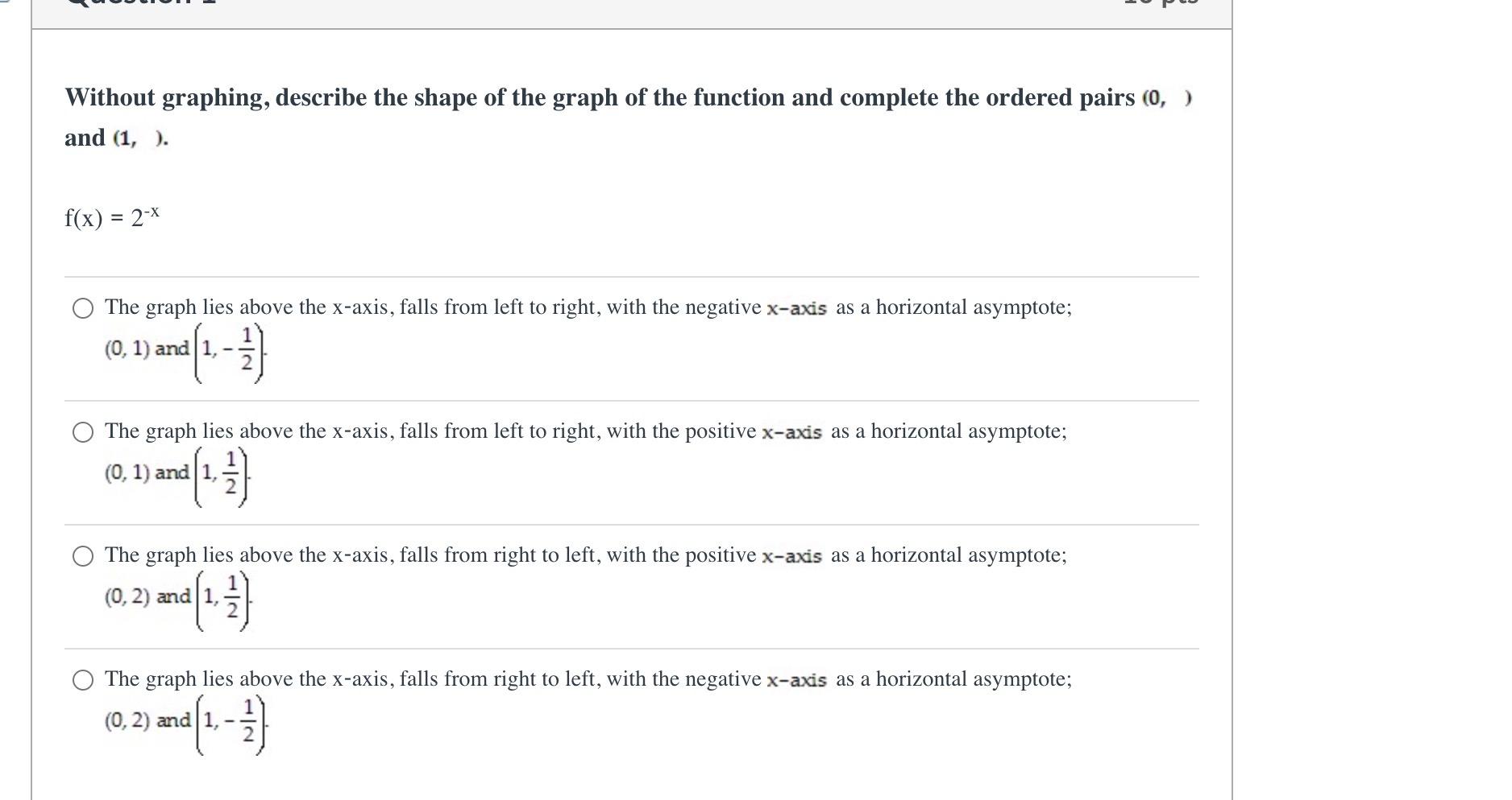 Solved Without graphing, describe the shape of the graph of | Chegg.com