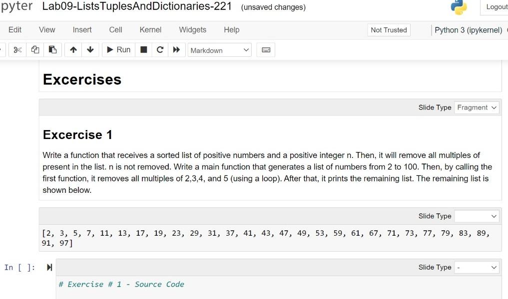 Solved Excercises Excercise 1 Write a function that receives | Chegg.com
