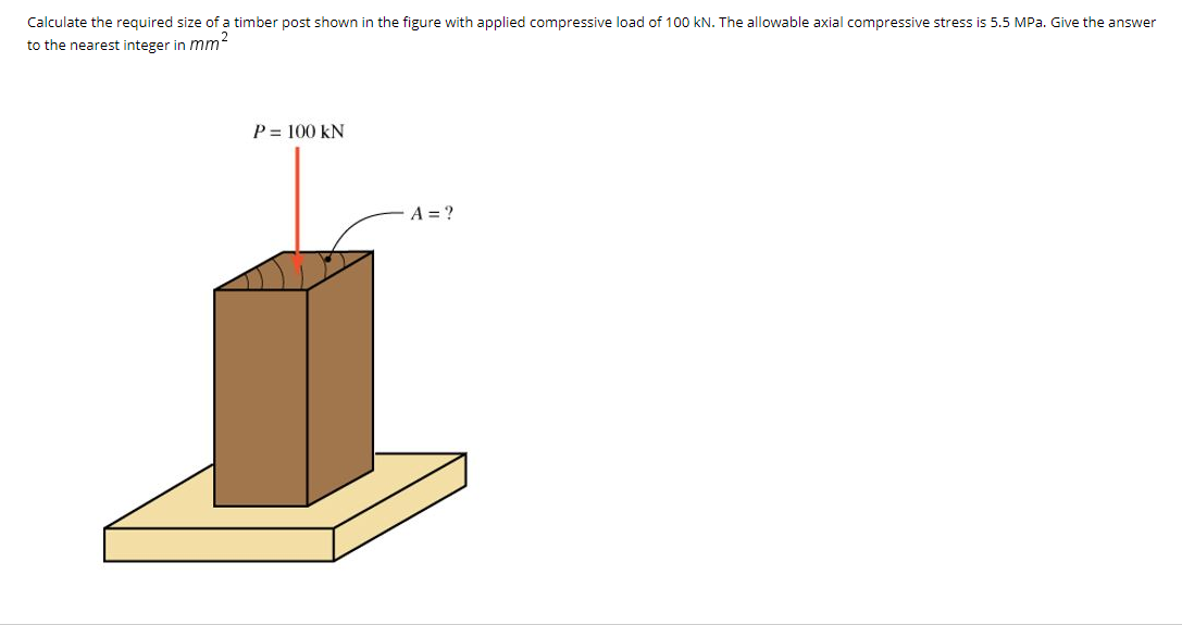 Solved Calculate the required size of a timber post shown in | Chegg.com