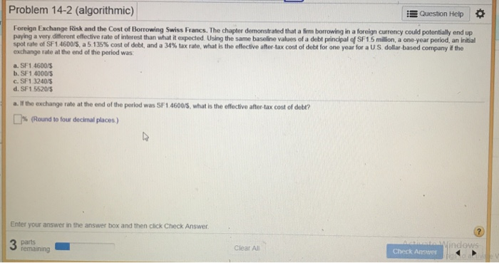 Solved Problem 14-2 (algorithmic) Question Help Foreign | Chegg.com