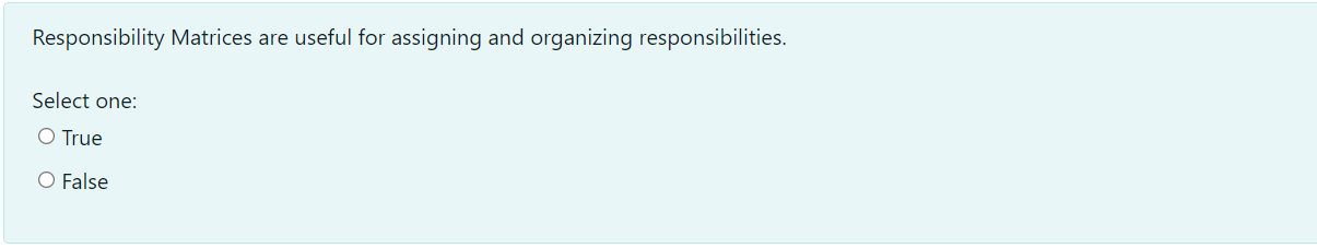 Solved Responsibility Matrices are useful for assigning and | Chegg.com