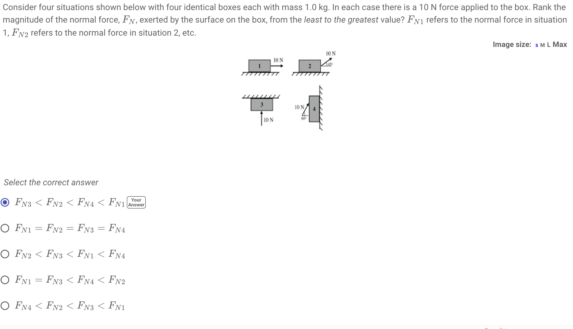 Solved Consider four situations shown below with four | Chegg.com