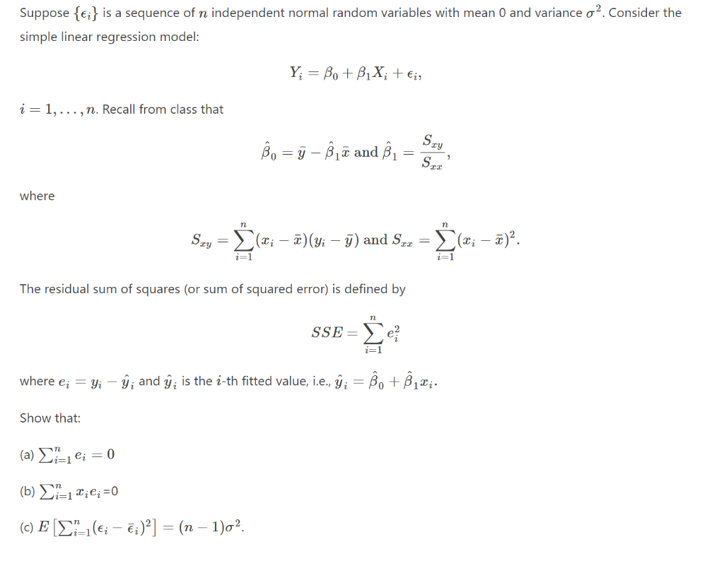 Solved Suppose ϵi ϵi Is A Sequence Of Nn Independent 