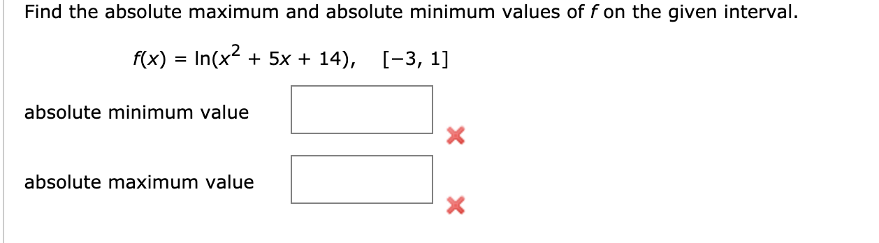 Solved Find the absolute maximum and absolute minimum values | Chegg.com