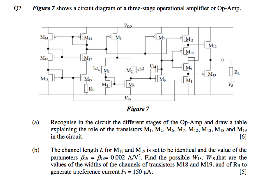 Q7Figure 7 shows a circuit diagram of a three-stage | Chegg.com