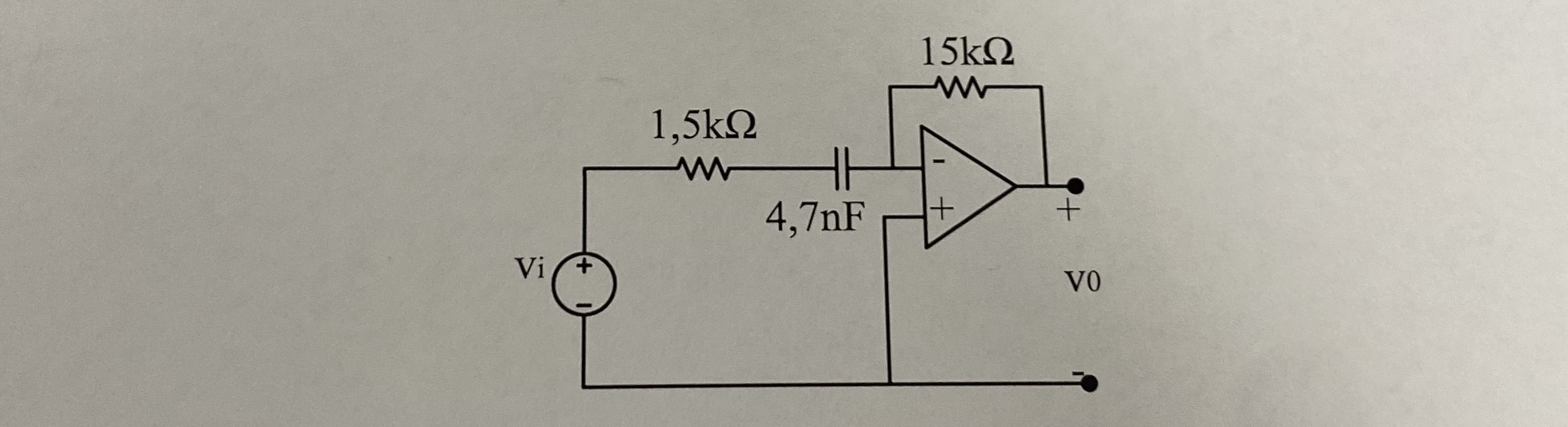 Solved In the filter circuit below, vi(t)= sin(1256t)+ | Chegg.com
