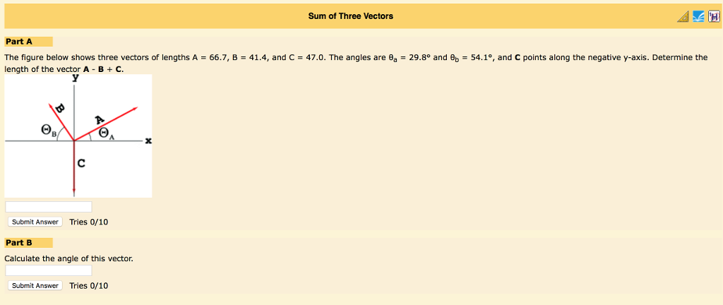 Solved Sum of Three Vectors Part A The figure below shows | Chegg.com