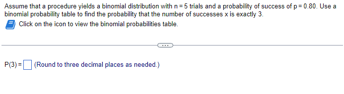 Solved Assume that a procedure yields a binomial | Chegg.com