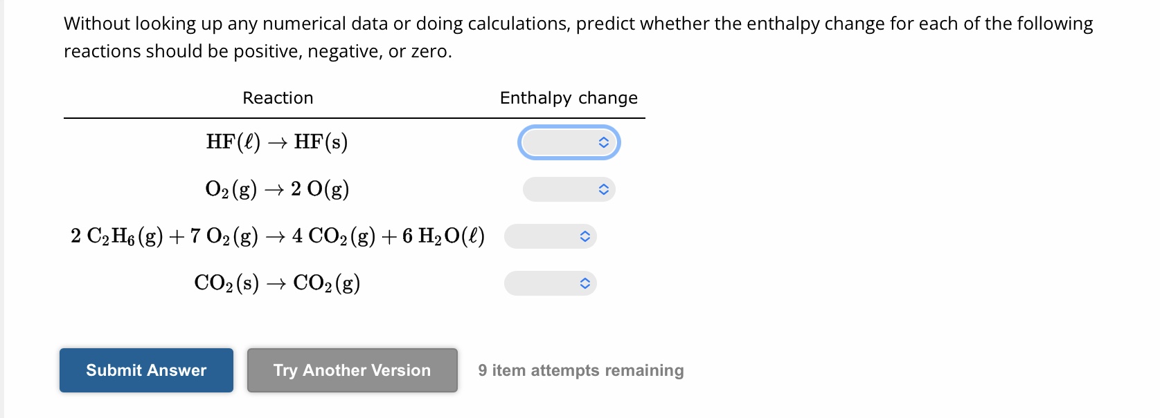 Solved Without looking up any numerical data or doing | Chegg.com