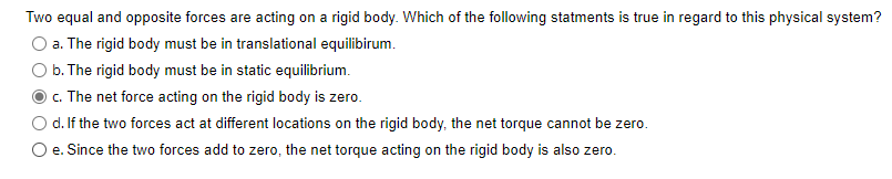 Solved Two equal and opposite forces are acting on a rigid | Chegg.com