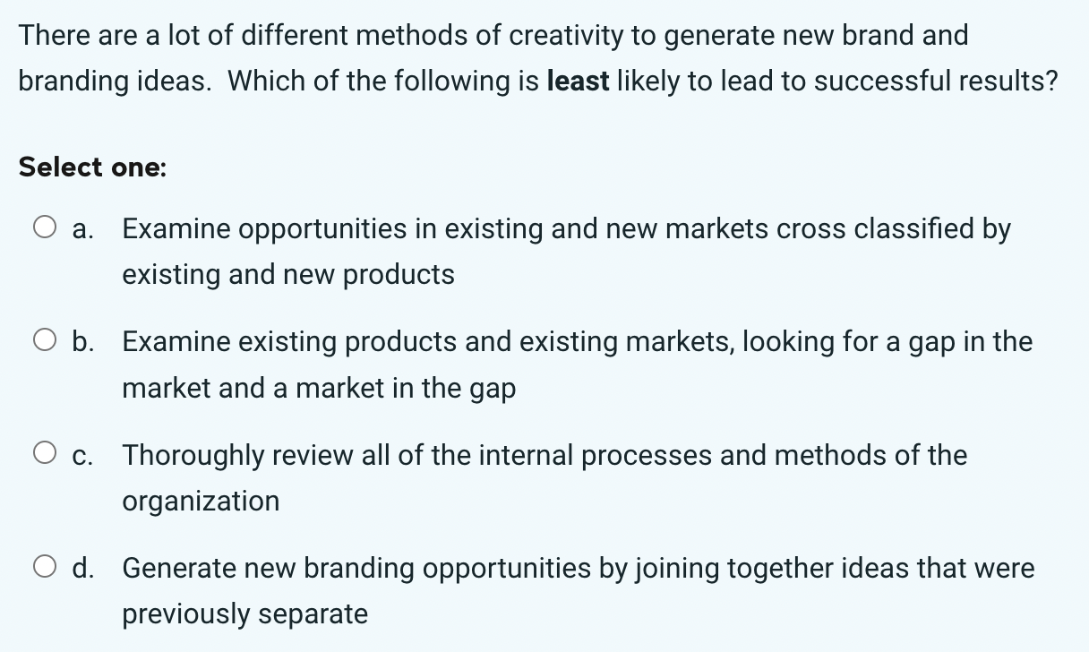 Solved There are a lot of different methods of creativity to | Chegg.com