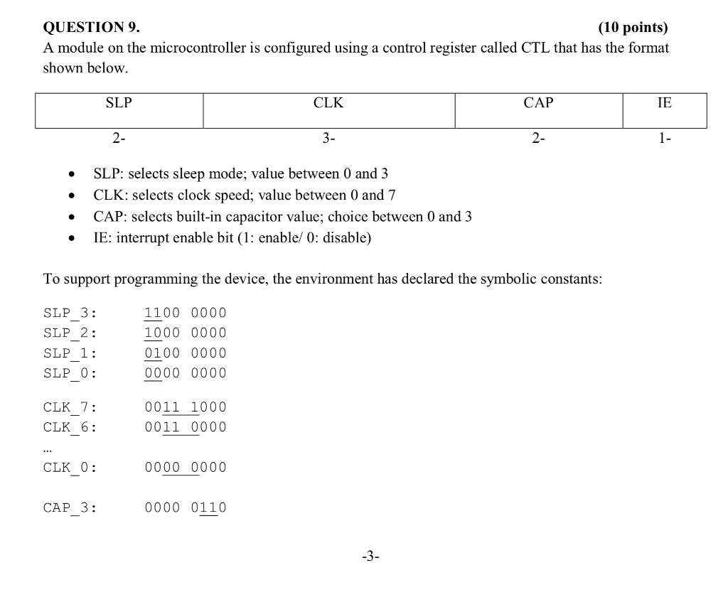 (10 points) QUESTION 9. A module on the | Chegg.com