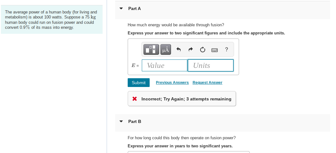 Solved The average power of a human body (for living and | Chegg.com