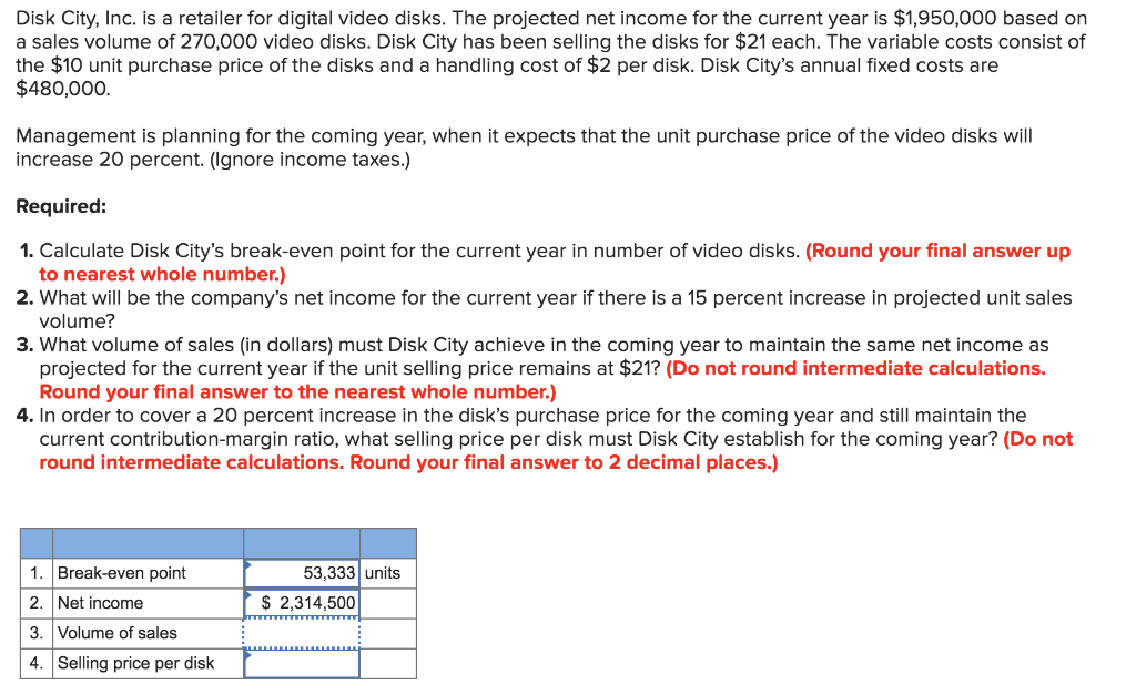 Solved Disk City, Inc. is a retailer for digital video | Chegg.com
