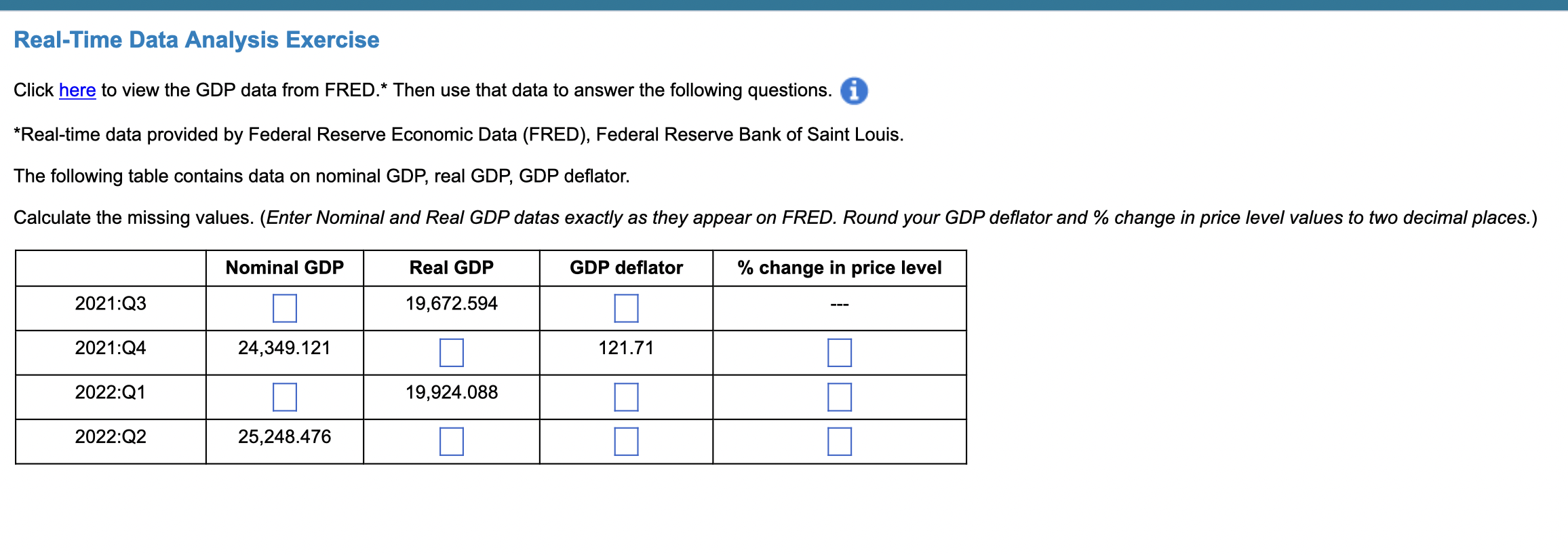 Solved Real-Time Data Analysis Exercise Click here to view | Chegg.com