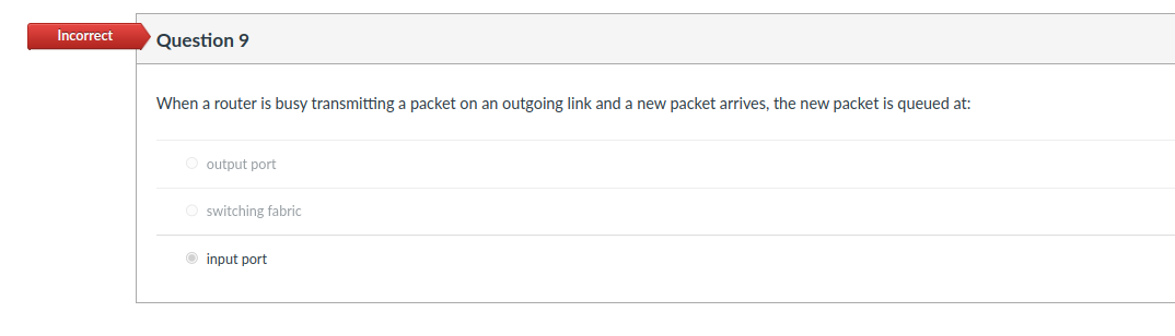 Solved When a router is busy transmitting a packet on an | Chegg.com