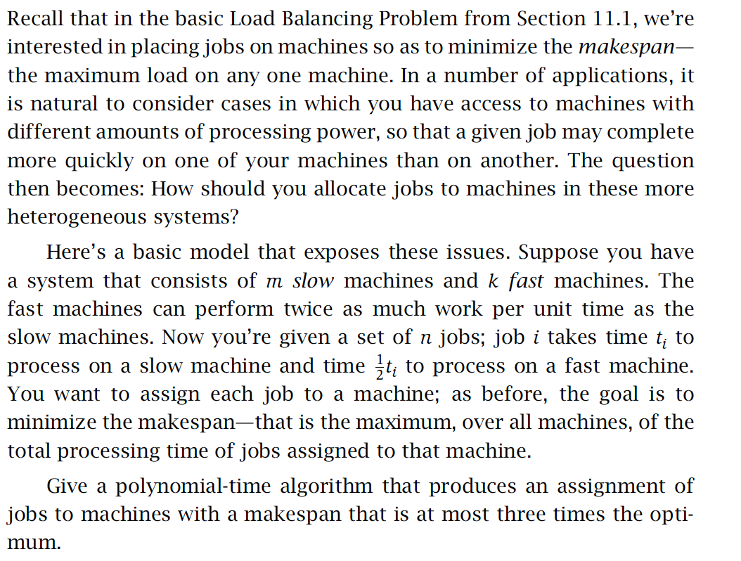 Solved Recall that in the basic Load Balancing Problem from | Chegg.com