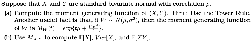 Solved Suppose That X And Y Are Standard Bivariate Normal