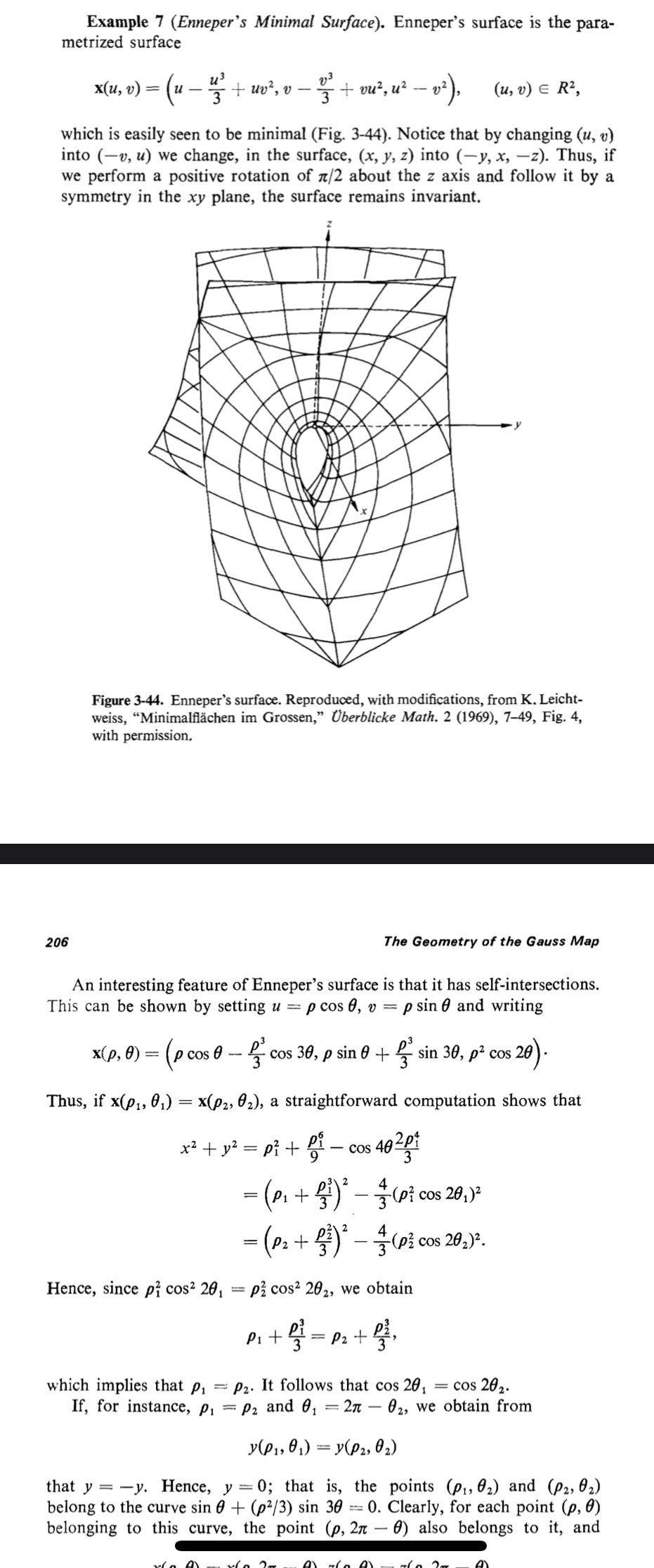Solved Example 7 (Enneper's Minimal Surface). Enneper's | Chegg.com