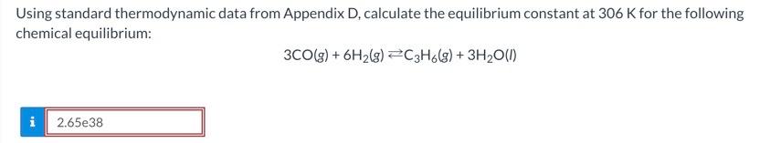 Solved Using standard thermodynamic data from Appendix D, | Chegg.com