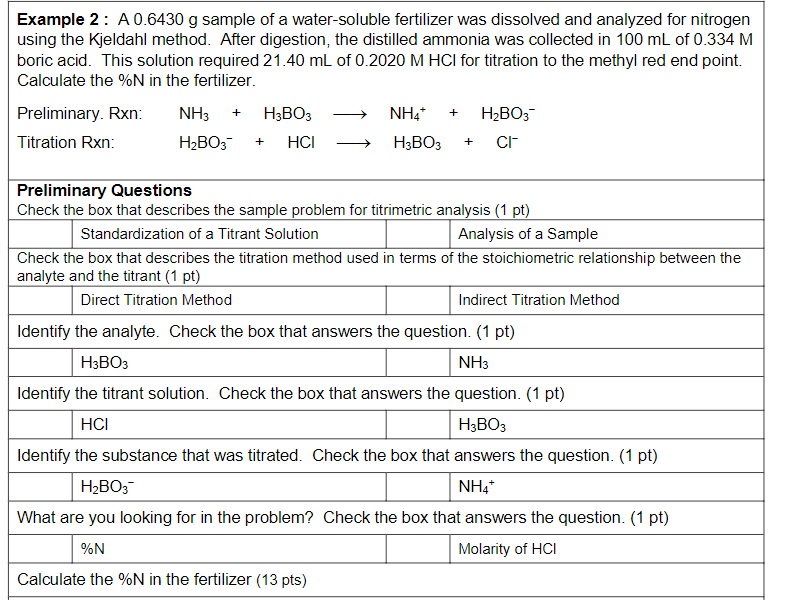 Solved Example 2: A 0.6430 g sample of a water-soluble | Chegg.com