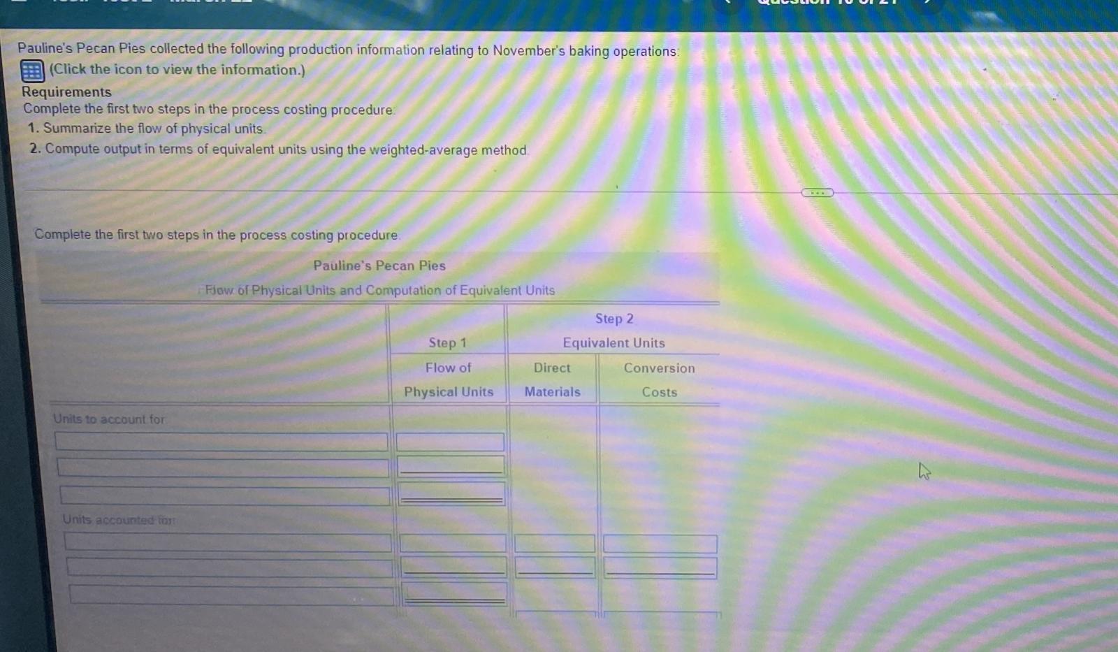 Solved ge method. Data table X Physical Direct Materials | Chegg.com