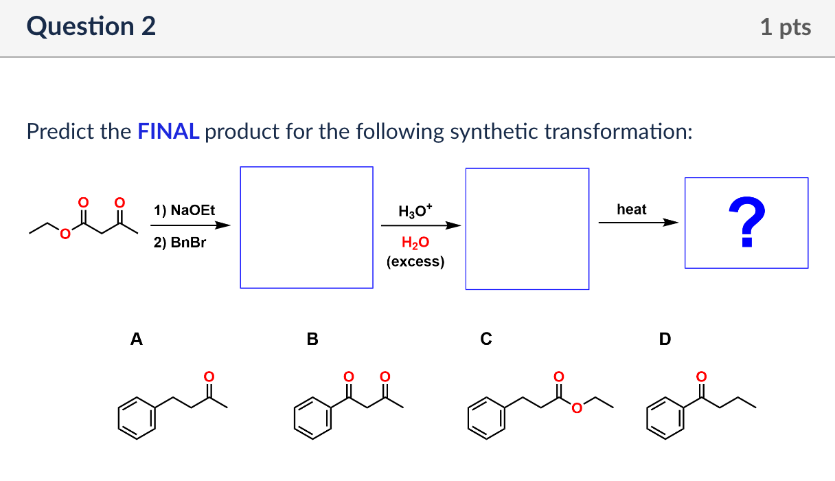 Solved Predict the FINAL product for the following synthetic | Chegg.com
