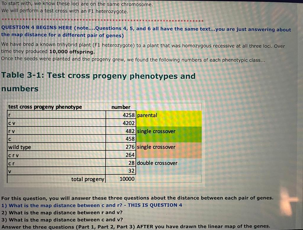 Three-point cross problem - Arabidopsis - Part 1 | Chegg.com