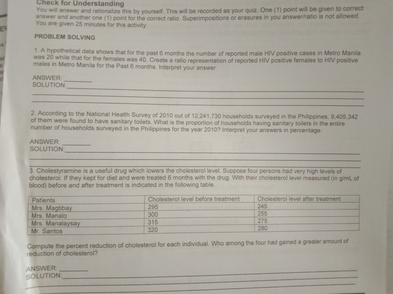 Solved Problem Solving: 6. Calculate the Sensitivity Percent | Chegg.com