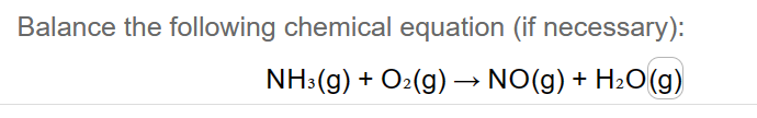 Solved Balance the following chemical equation (if | Chegg.com